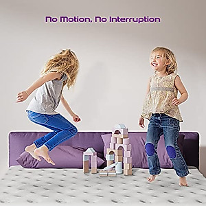 Sersper 12 Inch Memory Foam Hybrid Pillow Top Queen Mattress - 5-Zone Pocket Innersprings Motion Isolation -Heavier Coils for Durable Support -Medium Firm -Made in North America