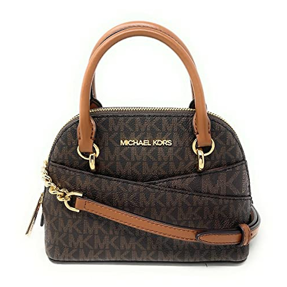 Michael Kors Jet Set Travel XS Dome Satchel Signature Brown PVC…