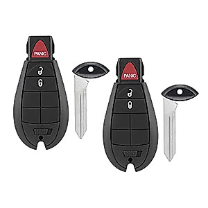 Key Fob Replacement Compatible for Dodge Ram 1500 2013 2014 2015 2016 2017 2018 2019 2020 2021 2500 3500 4500 5500 2013-2018 Pickup GQ4-53T (Pack of 2)