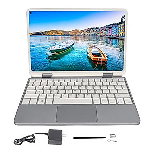 Dpofirs 2 in 1 Touchscreen Laptop 10.8 Inch, 8GB RAM, 1TB SSD 2560x1600P FHD Touch Laptop with Stylus, Flip Convertible Portable Laptop with WiFi, BT, USB C for Study, Game (8+1TB US Plug)