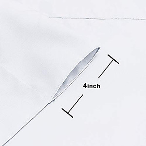 Hiasan White Backdrop Curtains for Parties, Polyester Photography Backdrop Drapes for Family Gatherings, Wedding Decorations, 5ftx10ft, Set of 2 Panels