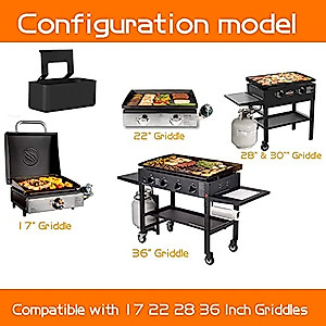 Grease Cup/Drip Catcher Pan for Blackstone Stove Griddles Replacement Part, Grill Collection Pan for Blackstone Professional Flat Top Griddle Liquid Holders 17 22 28 36inch（An extra fork is included）