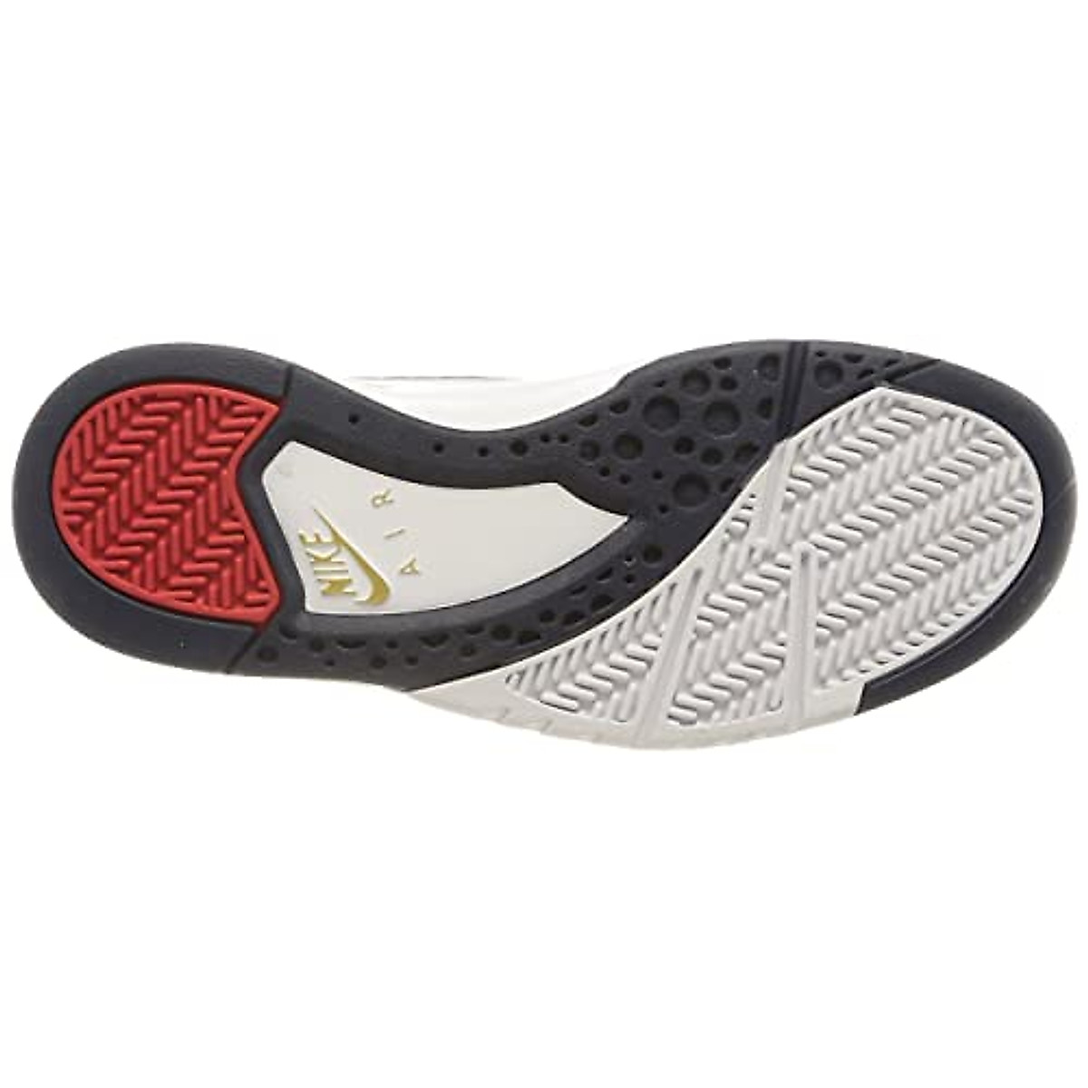 Nike Men's Air Flight Lite shoe, White/Navy/Red/Gold, 9.5