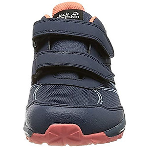 Jack Wolfskin Woodland Texapore Low Vc K Hiking Boot, Dark Blue/Rose, 11 US Unisex Big Kid