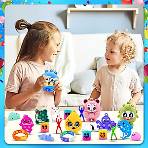 107Pcs Party Favors for Kids, Fidget Toy Pack Stocking Stuffers Birthday Gift Toys, Carnival Reward Classroom Prizes ,Treasure Box Toys Goodie Bag Stuffers Pinata Fillers for Kids 8-12