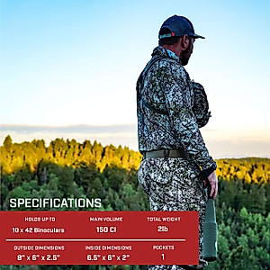 Badlands Bino C - Binocular Chest Pack Harness for Compact Binos, Magnetic Closure, Approach