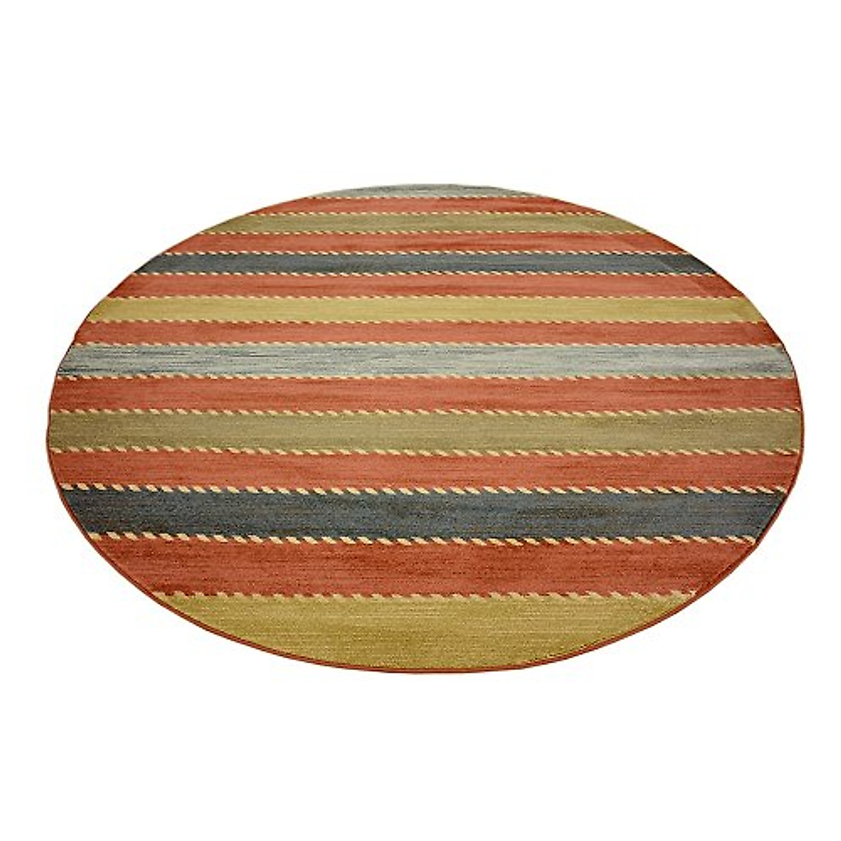 Unique Loom Fars Collection Area Rug - Monterey (8' Round, Multi/ Rust Red)