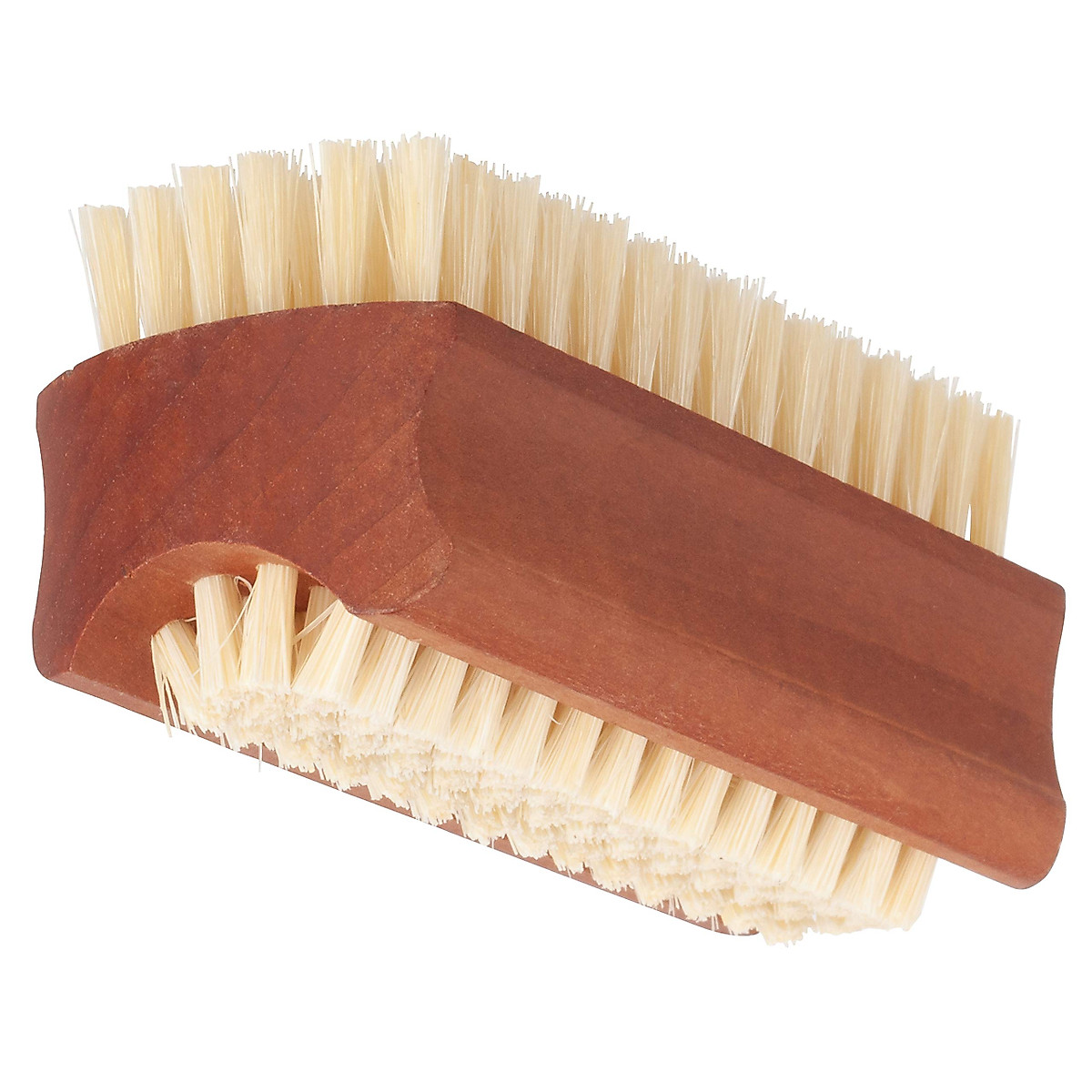 Redecker Natural Pig Bristle Nail Brush with Oiled Pearwood Handle, 3-3/4-Inches