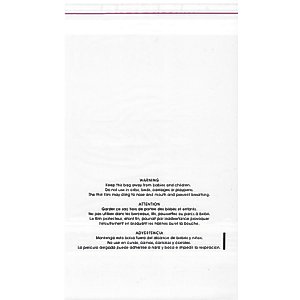 Self-Seal Suffocation Warning, Clear Poly Bags 1.5ml 100 Count for FBA, Easy Peel and Seal Closure! (9" x 12")