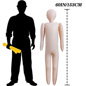 60" Full Size Inflatable Body Mannequin DIY Halloween Decorations Cosplay Props inflatable dummy Perfect to Dress up &Costume Display for Yard Patio House Decor(Appearance Patent Product)
