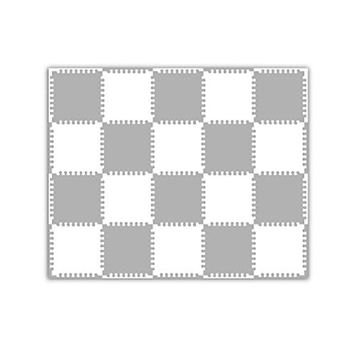 Gelli Mat - Comfort Playtime Foam - 72 Piece Baby Play Mat Interlocking Foam Floor Tiles - Grey/White. Multiple Creative Designs. Water-Resistant, Non-Toxic, Hypoallergenic. Great for any Room!