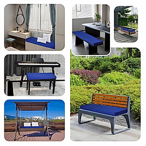 JMGBird Outdoor Patio Cushion, 42x18 Inch Patio Bench Cushions Waterproof Furniture Patio Cushions with Adjustable Straps for Indoor/Outdoor Swing Porch Couch