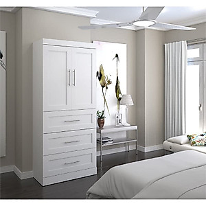 Atlin Designs 3-Drawer Set and Door Wood Storage Unit in White