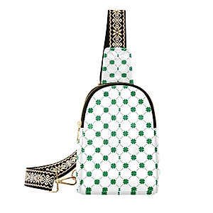 Augenstern Women Crossbody Sling Backpack St-patrick-day-green-grass Girl Chest Bag Daypack for Hiking Traveling