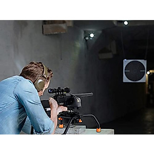 PORMUCAL Adjustable Ambidextrous Rifle Hunting Shooting Rest for Outdoor Range with Deluxe Universal Front Rest Bag