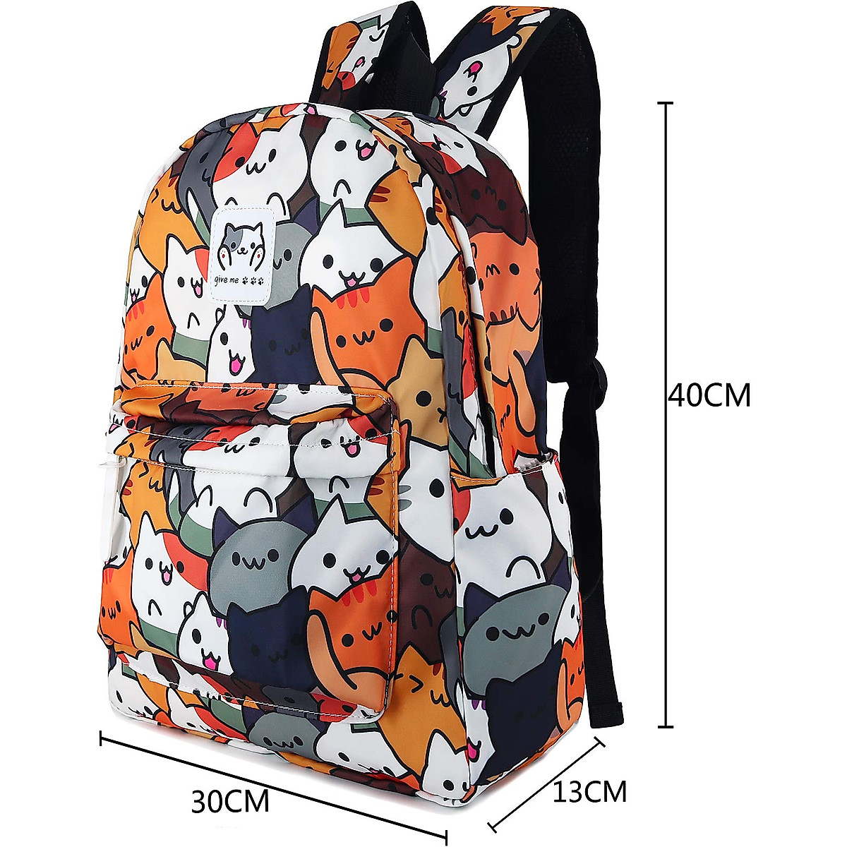 Roffatide Game Neko Atsume Anime Laptop Backpack Cute Cat School Bag Cartoon Printed Daypack