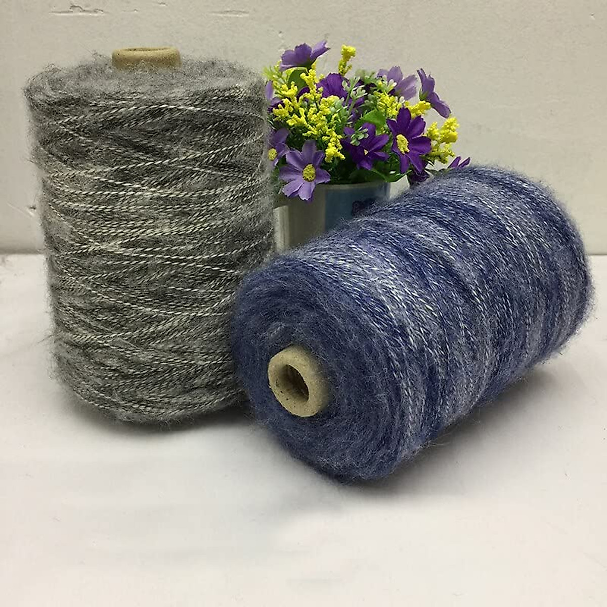500g Cotton Yarn for Hand Knitting Wool Yarn to Knit Gradient Mohair Yarn for Crochet Line Thread DIY Sweater Shawl (Color : F)