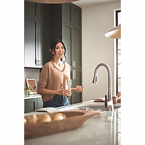 Moen Sinema Spot Resist Stainless Smart Faucet Touchless Pull-Down Sprayer Kitchen Faucet with Voice and Motion Control, S7235EV2SRS