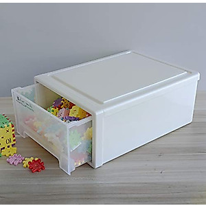 Rinboat 17.8 Quart Stacking Storage Drawer Unit Front Box, 1 Pack