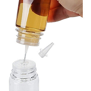 fengwanda 11pcs empty colourful liquid bottle 10pcs 60ml PET dropper bottle 1pcs 120ml liquid needle bottle with 10pcs Gift Sticker Labels mix color