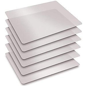 Extra Thick Flexible Frosted Clear Plastic Cutting Mats, Set of 6, by Better Kitchen Products