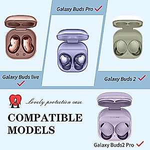 Cute Case for Samsung Galaxy Buds 2 Pro (2022) / Buds 2 (2021) / Buds Pro (2021) / Buds Live (2020), Cute 3D Cartoon Anime Design Soft Silicone Cover