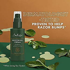 SheaMoisture Men, Beard Shaving Kit, Smoothing Shave Butter with Shea Butter 5 oz. Bundled with After Shave Care Restoring Cream 2 oz with Tea Tree Oil, Helps Prevent Razor Bumps & Irritation