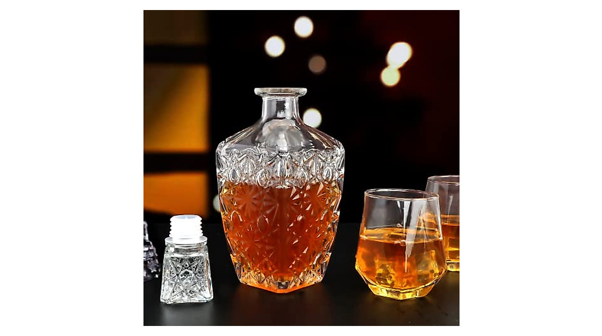 Cadamada Diamond Wine Decanter Set - Elegant 3pcs Gift