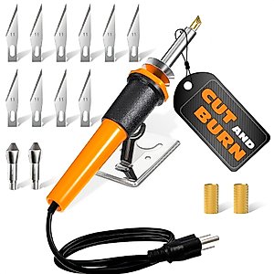 Hot Knife Plastic Cutter Tool Electric Wood Burning Kit - Electric Cutting Tools for Crafts Hot Knife Cutting Tool for Plastic Wood Burning Tool - Electric Hot Knife Cutter Woodburning Tools Xmas Gift
