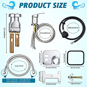 Shampoo Bowl Vacuum Breaker Kit Shampoo Bowl Faucet Salon Sink Parts Shampoo Sink Parts for Replacement (8 Pcs)