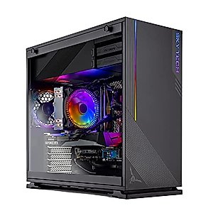 Skytech Azure Gaming PC Desktop - AMD Ryzen 5 5600X 3.8GHz, RTX 3070 8GB, 16GB 3200, 1TB NVME SSD, 650W Gold PSU, Windows 10 Home 64-bit, Black