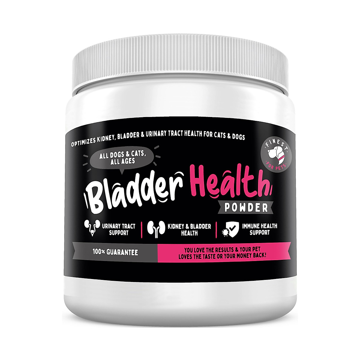 Dog & Cat UTI Prevention, Bladder, Kidney & Urinary Tract Health Powder. with Cranberry & D-Mannose to Support Immune System - Made in The USA for Optimal Pet Health (120 Scoops / 120g)