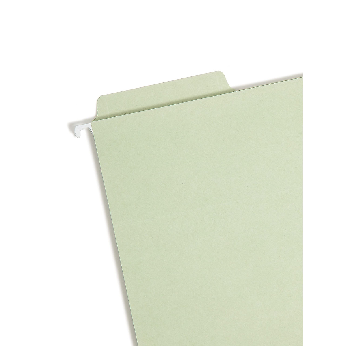 Smead FasTab Hanging Fastener File Folder with SafeSHIELD Fasteners, 1/3-Cut Built-in Tab, Letter Size, Moss, 18 per Box (65120)