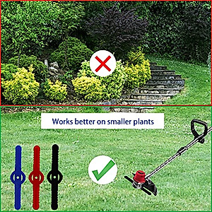 Huiyinxuan 30 Pieces Weed Trimmer Blades Plastic Lawn Garden Mower Cutters Replacement for Cordless Grass Edgers
