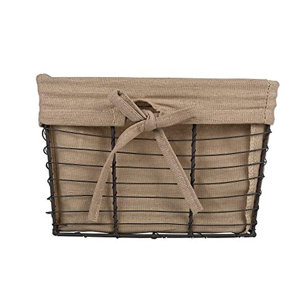 DII Farmhouse Chicken Wire Storage Baskets with Liner, Small, Vintage Taupe, 9x7x6", 3 Piece