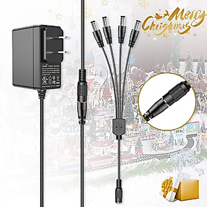 Omilik UL Listed 6FT AC Power Adapter Cord AC/DC Adapter Charger Compatible with Lemax Lighted Accessory 4.5V # 74706 Christmas Village