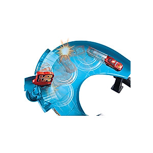 Disney Pixar Cars Rusteze Double Circuit Speedway Playset Test Track Set For Drift, Race and Crash Competitions, With Lightning McQueen Vehicle, Kids Birthday Gift For Ages 4 Years and Older