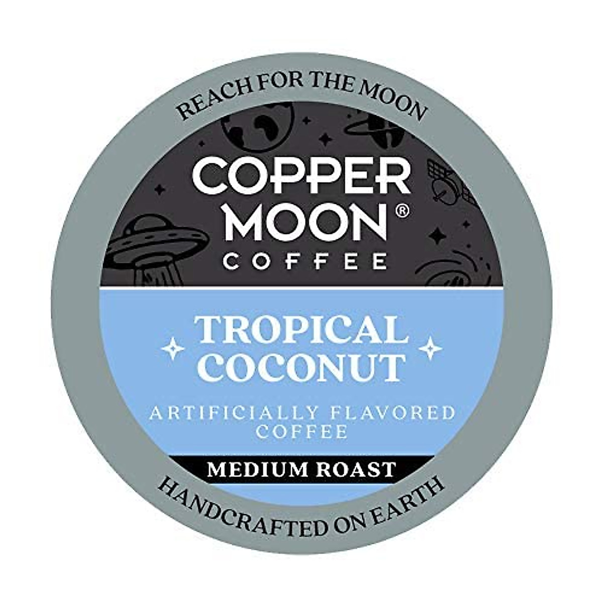 Copper Moon Single Serve Coffee Pods for Keurig K-Cup Brewers, Medium Roast, Tropical Coconut Blend, 12 Count(Pack of 3)