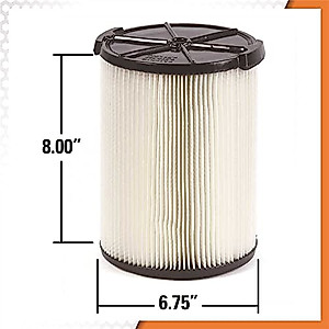 RIDGID Everyday Dirt 1-Layer Pleated Paper Filter