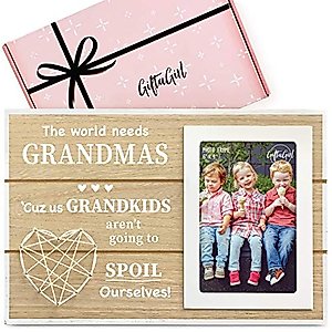 GIFTAGIRL Grandma Mothers Day or Grandma Birthday Gifts - Lovely for Mothers Day or Birthday Gifts, our Beautifully Quoted Picture Frames are perfect for any Occasion and Arrive Beautifully Gift Boxed
