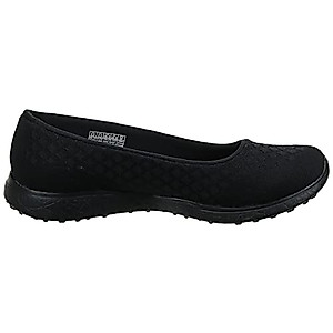 Skechers Sport Women's Microburst One up Fashion Sneaker,black,8.5 W US