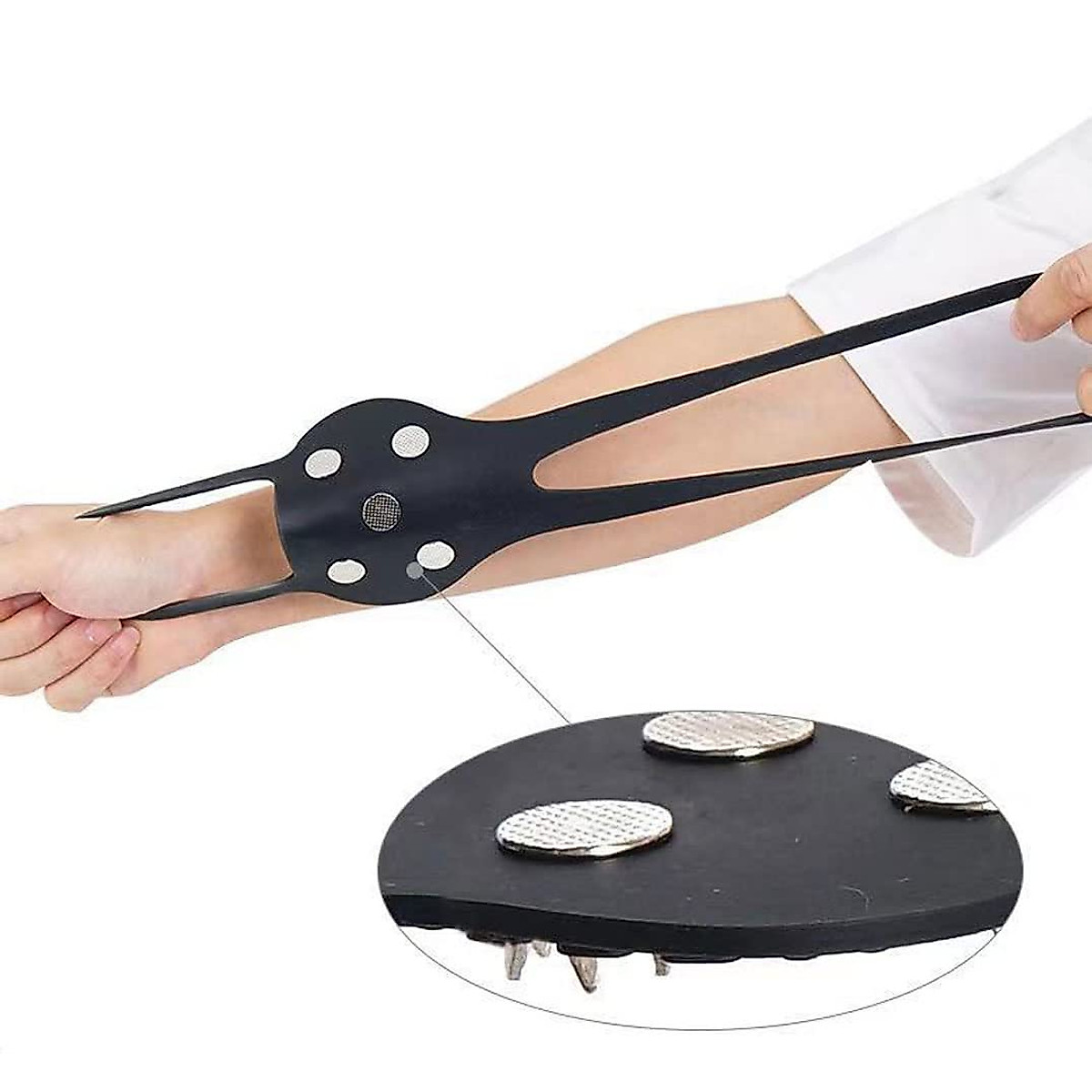 2 Pairs Snow Cleats Ice Cleats for Shoes and Boots, Universal Ice Non-Slip Shoe Spikes Anti-Skid Snow Ice Shoe Spikes with 5 Tooth Steel Nails for Hiking Walking Climbing Fishing (Adult)