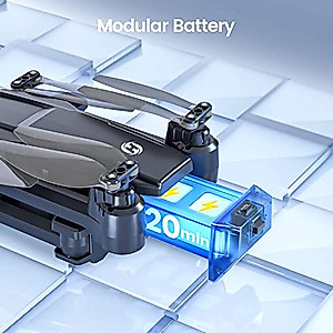 Holy Stone HS440 Foldable FPV Drone with 1080P WiFi Camera for Adult Beginners and Kids; Voice Gesture Control RC Quadcopter with Modular Battery for long flight time, Auto Hover, Carrying Case