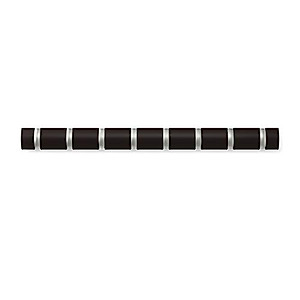Umbra Flip Wall Mounted Floating Rack – Modern, Sleek, Space-Saving Hanger with Retractable Hooks to Hang Coats, Scarves, Purses and More, 8, Espresso