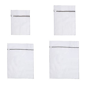 PATIKIL Universal Wash Bag Mesh Washing Cleaning Bag Zipper Clothes Shoes Bag 25x30mm,30x40mm, 40x50mm, 50x60mm for Washing Machine