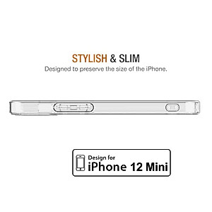 Shamo's Clear Case for iPhone 12 Mini Case Clear (2020), Shockproof Bumper Cover Soft TPU Silicone Transparent Anti-Scratch, HD Crystal Clear