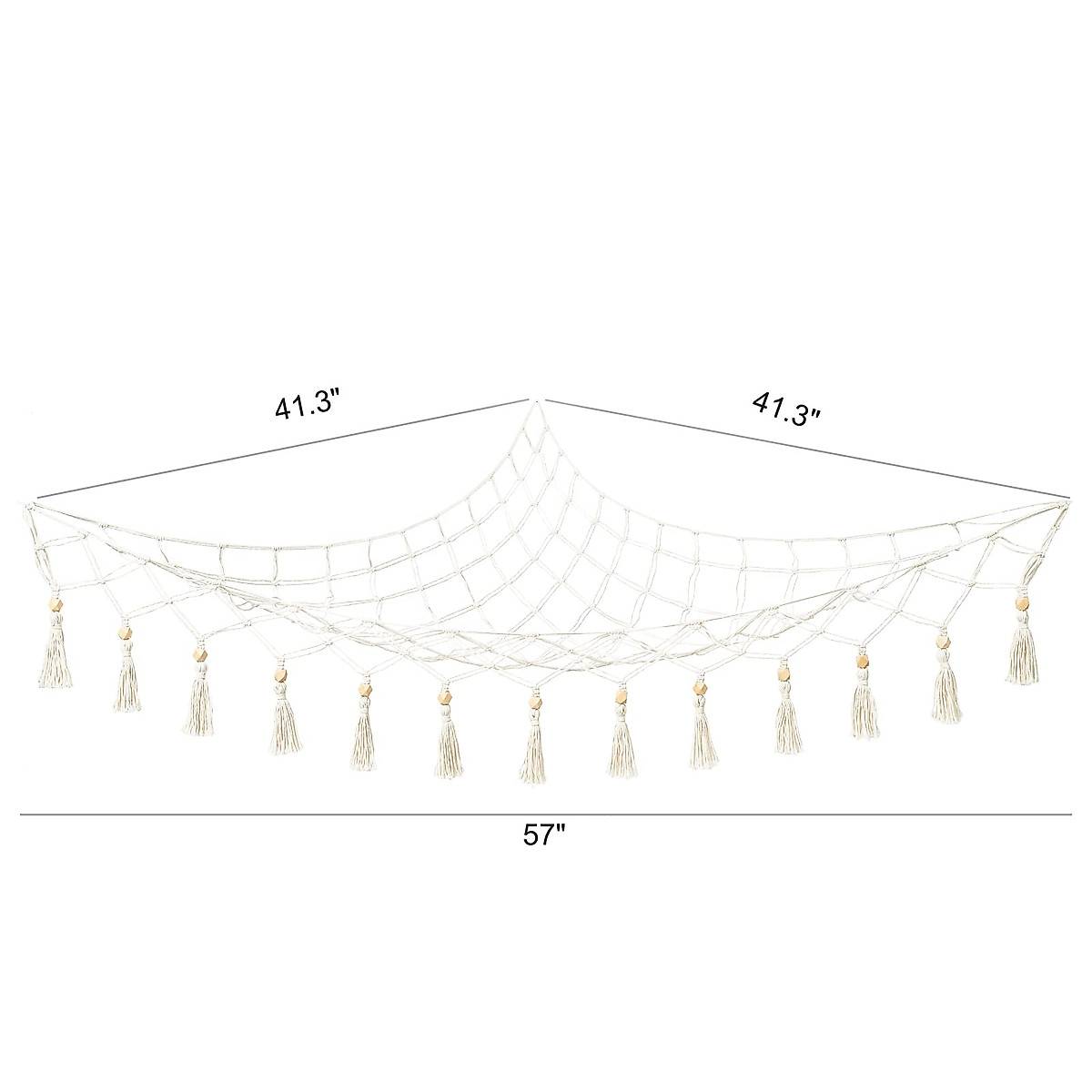 Dahey Stuffed Animal Storage Net Hammock and Headband Holder Bow Hanger for Girls Hair Bows Boho Decor for Nursery Kid's Bedroom