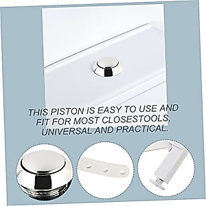 Uonlytech 12 Pcs Toilet Button Toilet Flush Valve Toilet Accessories Wc Flush Button Bathroom Water Push Button Tank Button Replacement Toilet Water Tank Push Button Toilet Tank Button Round