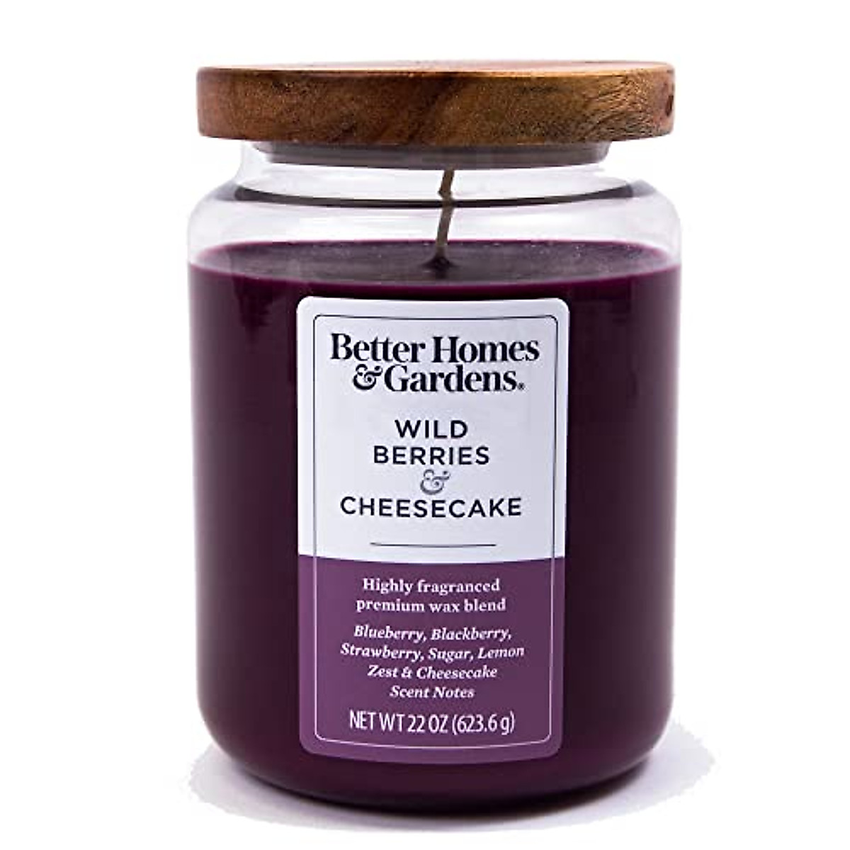 Better Homes Gardens 22oz Scented Candle, Wild Berry Cheesecake 2-Pack