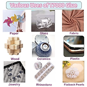 T-7000 15ml Super, Glass,Fabric,Craft, Adhesive,Puzzle, Glue Suitable for Repair Multipurpose High Performance Industrial Glue Semi Fluid Black Adhesive (15ML,1PACK)